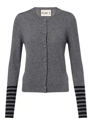 Plan C Wool Cardigan - Grey