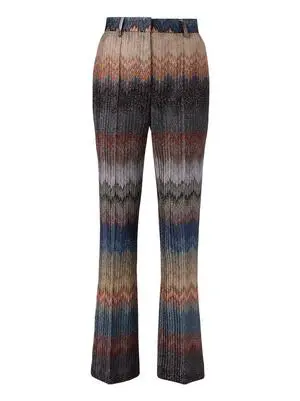 Missoni Zigzag Lamé Flared Pants - Multicoloured