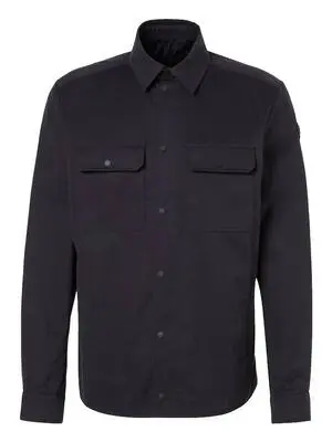 Moncler Cotton Gabardine Overshirt - Blue