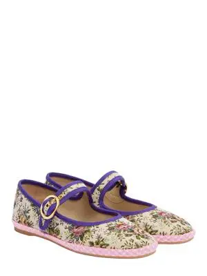 VALENTINO Endouce Floral Mary Jane Flats