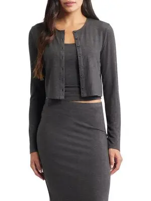 ARTLESS FOREVER Eloise Cropped Cardigan - Charcoal