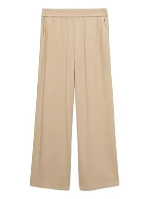 Mango Pull-on Wide-leg Trousers - Beige
