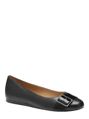 Johnston & Murphy Claire Ballet Flat - Black Patent/glove Leather