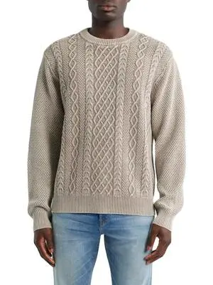 DARK SEAS Big Sur Mixed Stitch Sweater - String