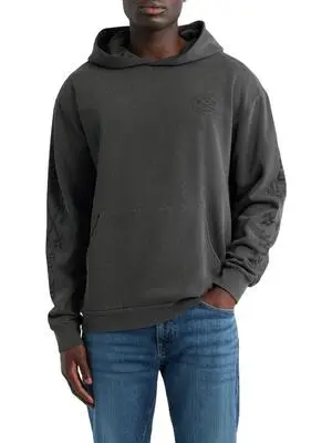 DARK SEAS Fence Line Fleece Graphic Hoodie - Pigment Black
