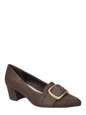 EASY WORKS BY EASY STREET Amber Pointed-toe Pumps - Brown Matte