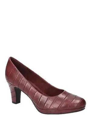 EASY WORKS BY EASY STREET Equinox Pump - Burgundy Croco
