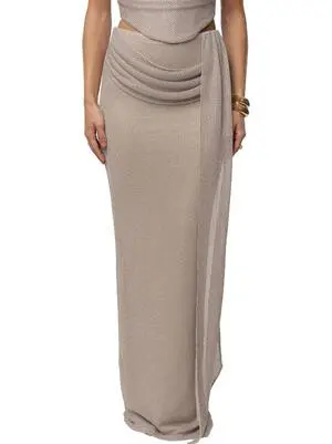 JLUXLABEL Luna Draped Maxi Skirt