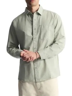 Brooklyn Industries Garment Dye Button-up Shirt - Puritan Gray
