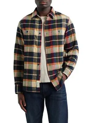 SCHOTT Plaid Flannel Button-up Work Shirt - Madison