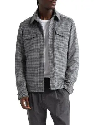 HERNO Herno Houndstooth Cashmere Shirt Jacket