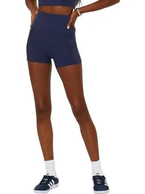 Beach Riot Nali High-waist Pocket Bike Shorts - Ultramarine