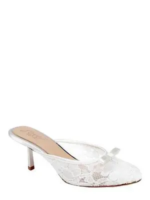 Badgley Mischka Elliot Mule - Ivory Satin