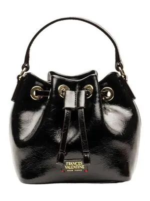 FRANCES VALENTINE Minnie Leather Bucket Bag - Black
