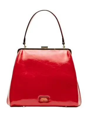 FRANCES VALENTINE Katherine Frame Leather Handbag - Red