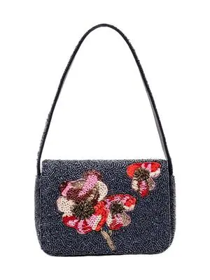 FRANCES VALENTINE Tini Beaded Shoulder Bag - Navy/multi