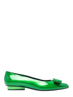 FERRAGAMO Viva Bow Ballerina Sneakers - Green