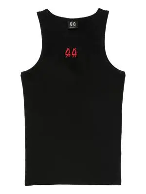 44 LABEL GROUP Embroidered Tank Top - Black