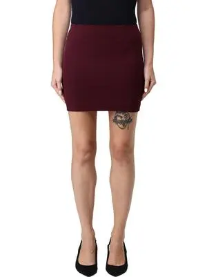 Patrizia Pepe Plain Skirt - Burgundy