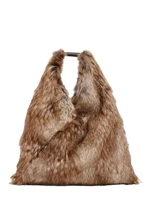 MAISON MARGIELA Faux Fur Tote Bag - Multicolor