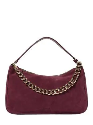 TWINSET Handbag With Chain Strap - Red Purple