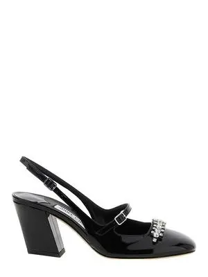 JIMMY CHOO Heeled Slingback Pumps - Black