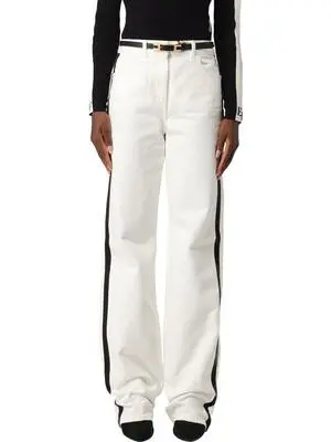 Elisabetta Franchi Straight Leg Jeans - White