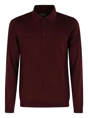 ROBERTO COLLINA Polo Shirt Burgundy
