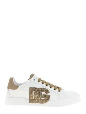 Dolce & Gabbana Low Top Sneakers - Beige