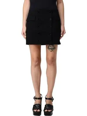 Patrizia Pepe Button Detailed Skirt - Black