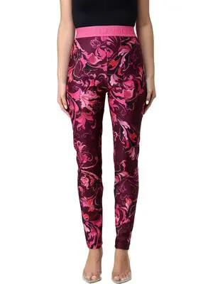 Versace Printed Trousers - Burgundy