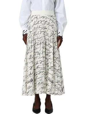 Karl Lagerfeld Pleated Midi Skirt - White