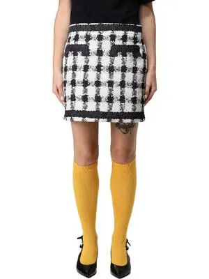 Moschino Plaid Skirt - Natural