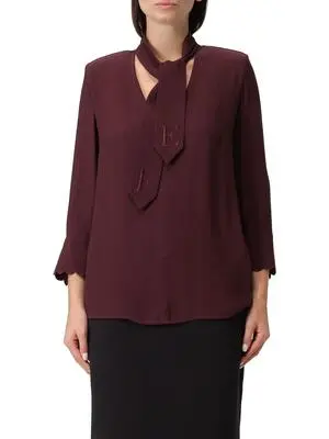 Elisabetta Franchi Elisabetta Franchi Tie Neck Top Red Purple