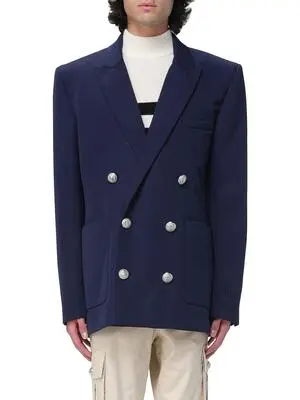 Balmain Double-Breasted Jacket Blue