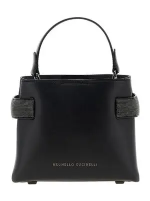Brunello Cucinelli Mini Top Handle Bag - Black