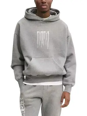 PURPLE BRAND Drip-effect Hoodie - Grey