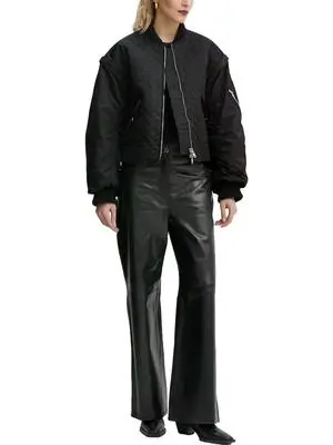 STAND STUDIO Diamond-quilted Bomber Jacket - Black