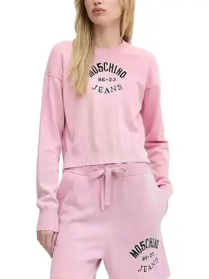 Moschino Logo-embroidered Sweater - Pink