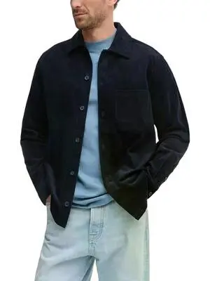 SAMSOE SAMSOE Corduroy Shirt Jacket - Blue