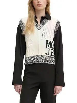 Moschino Cropped Wrap Shirt - Black