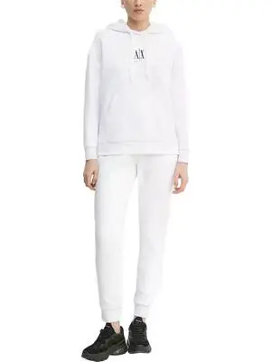 Armani Exchange Logo-embroidered Hoodie - White