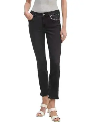 Liu Jo Stud-embellished Jeans - Black