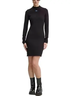 Hugo Long-sleeve Mini Dress - Black
