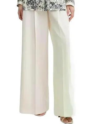 SIMONA CORSELLINI Pleated Straight-leg Trousers - Neutrals