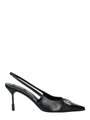 MSGM Slingback Leather Pumps - Black