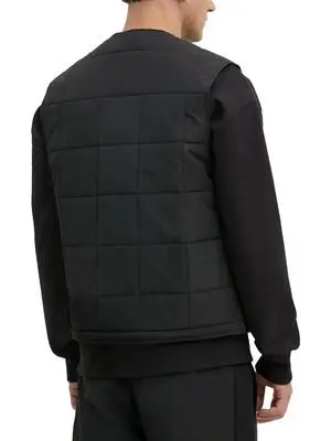 Hugo Quilted Logo-patch Vest - Black