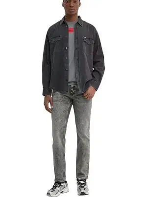Hugo Acid-wash Straight Leg Jeans - Grey