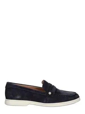 Geox Xand 3 Suede Penny Loafers - Black