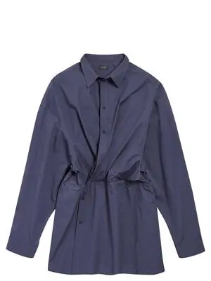 Balenciaga Shirt Mini Dress - Blue